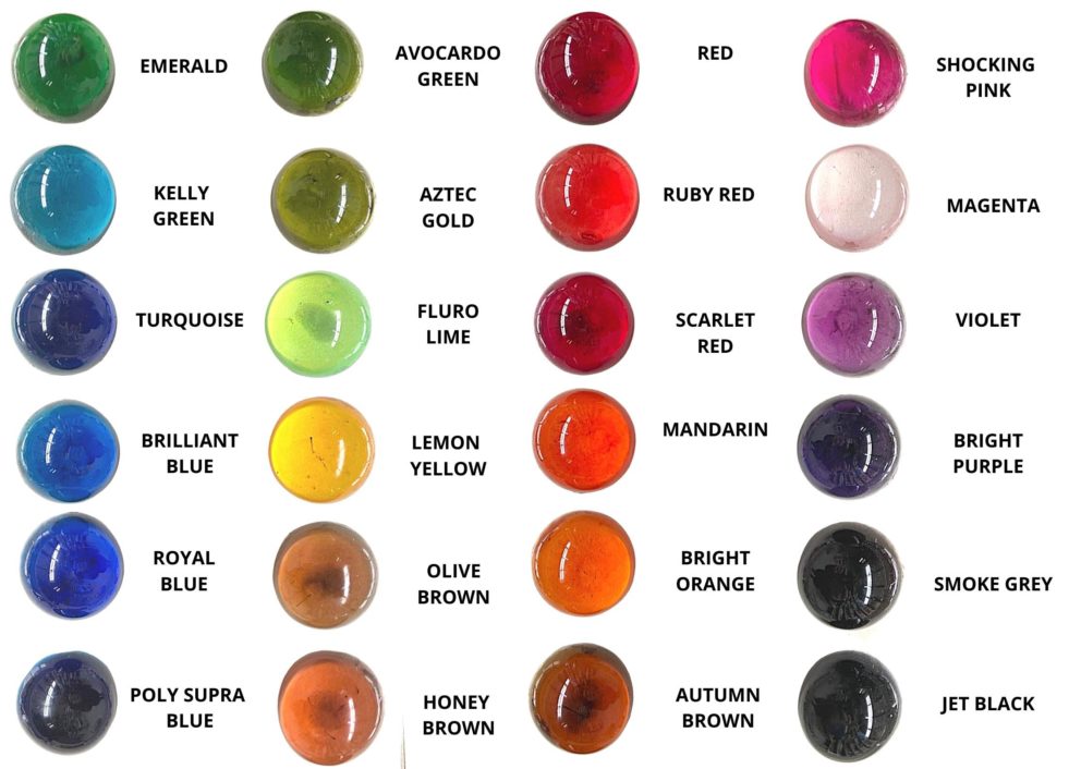 Barnes Translucent PSTF Epoxy Colour Dyes - Australia Wide Shipping